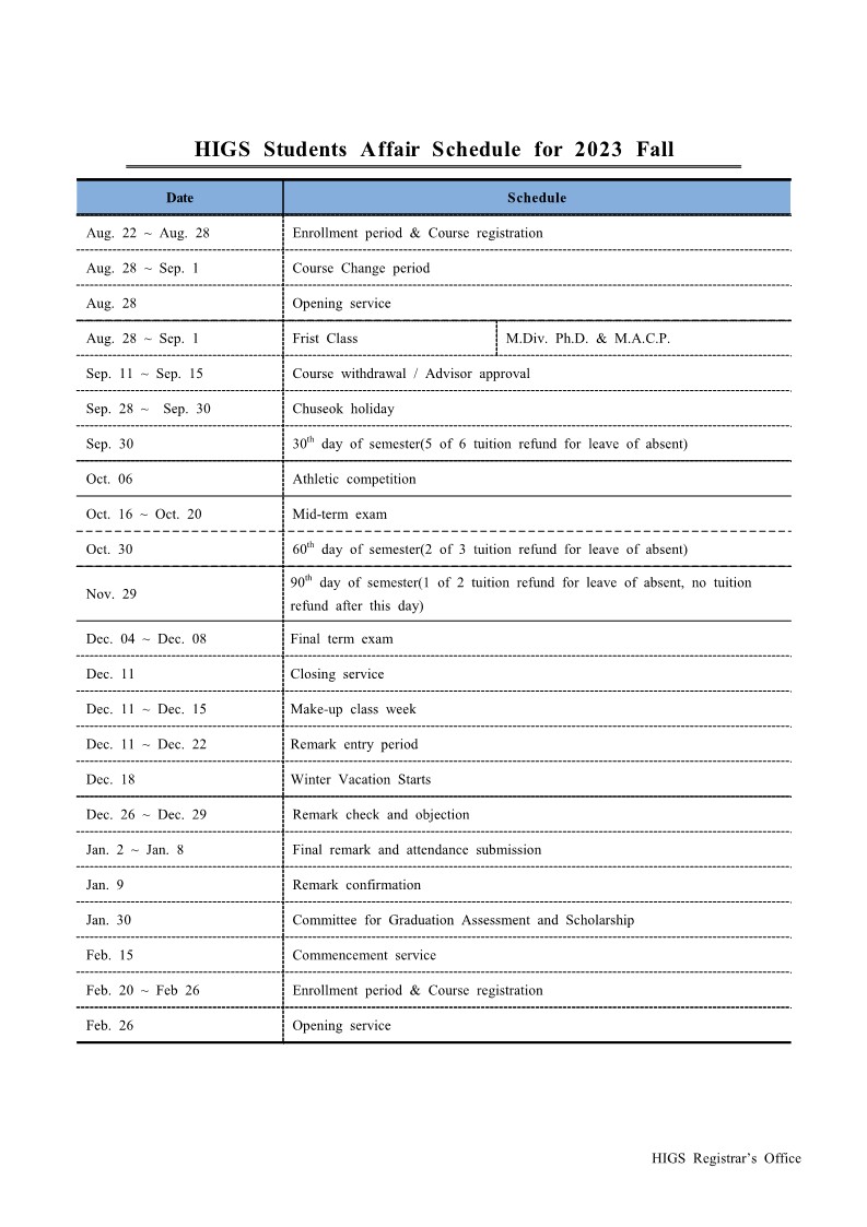 HIGS : Seoul Hanyoung University International Graduate School